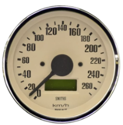 Classic Magnolia Speedometer- 270 km/h GPS - Gauge Shop
