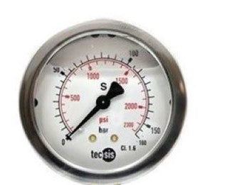 Industrial Pressure gauge- 63mm Rear entry Bar dial - Gauge Shop